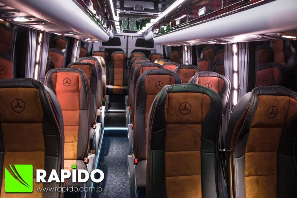 MERCEDES SPRINTER*****EVO - RAPIDO coach hire Poland and Vienna.