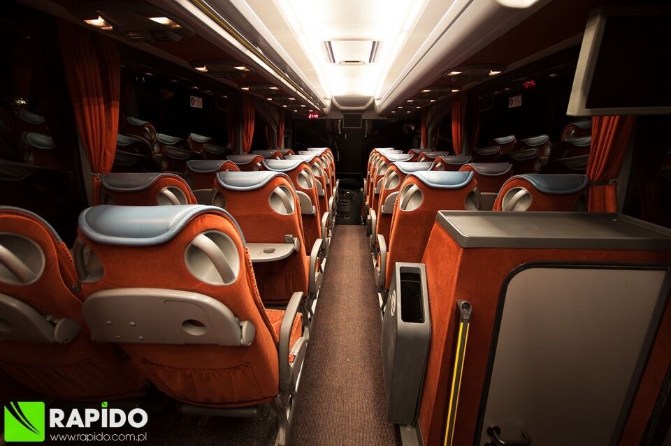 MERCEDES TRAVEGO VIP***** EVO - RAPIDO coach hire Poland and Vienna.