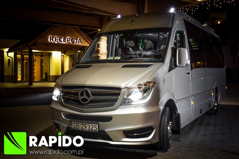 MERCEDES SPRINTER*****EVO - RAPIDO coach hire Poland and Vienna.